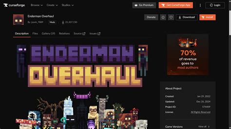 Minecraft Enderman Overhaul Mod Guide Features And How To Download