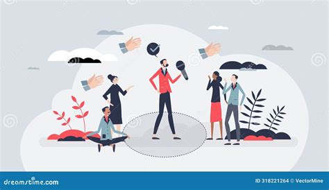 Speakers Circle For Speech Practice And Encouragement Tiny Person