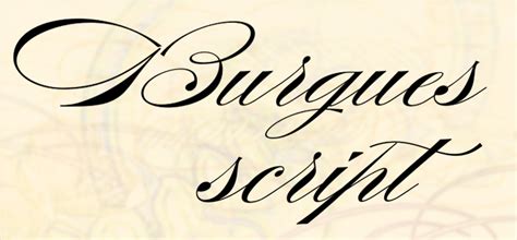 Burgues Script Font Alphabet