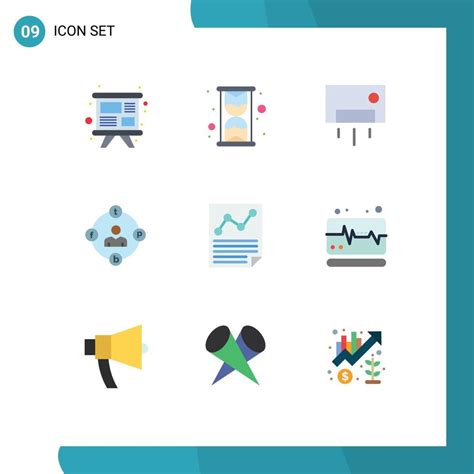 Universal Icon Symbols Group Of 9 Modern Flat Colors Of Data Media Appliances Distractions