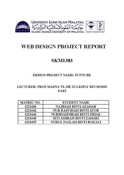 project report skm1383 web design project report skm 1383 design