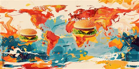A Data Driven Map Detailing The Global Expansion Of A Fast Food Chain Over Time Stock