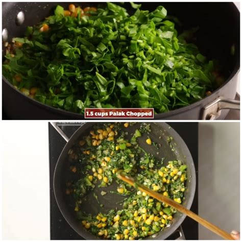 Palak Corn Capsicum Rice Vismai Food