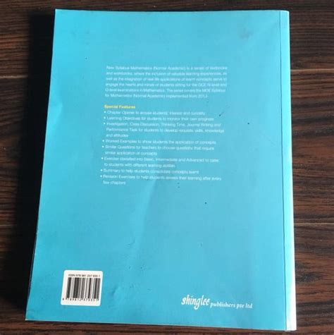 New Syllabus Mathematics Normal ACADEMIC SECONDARY 3 NA Hobbies