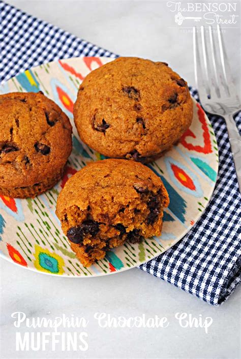 Pumpkin Chocolate Chip Muffins The Benson Street