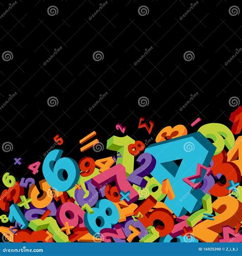 Abstract Numbers Background Stock Vector Illustration Of Algebra