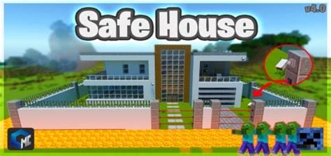 Скачать Карту на Защищенный дом в Майнкрафт ПЕ Бедрок Pe World