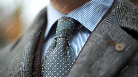 Premium Photo Closeup Of A Man Wearing A Suit And Tie The Man Is