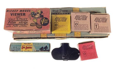 Lot Walt Disney Mickey Mouse Viewer And Film Strips