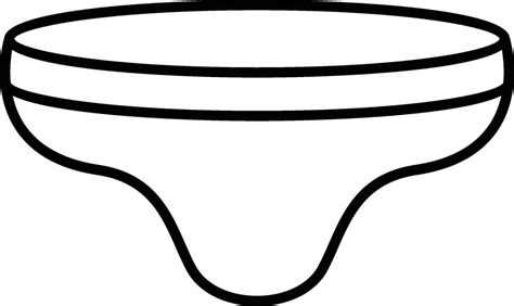 Minimalist Thin Line Panties Icon Outline On Light Map Background For