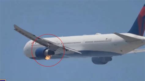 Terrifying Moment Boeing Passenger Plane Catches Fire After Take Off With Flames Erupting From