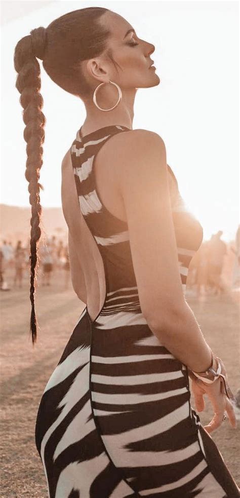 41 Cute Hairstyles To Rock The Festival Zebra Dress Sleek Hairstyle