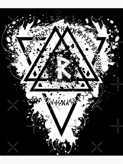Raido Rune Poster For Sale By Opooqodesign Redbubble