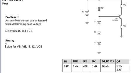 Solved Problem C Assume Base Current Can Be Ignored When Chegg Com