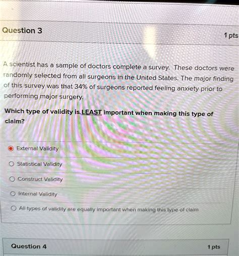 Solved The Following Text Is An Example Of A Survey Question That