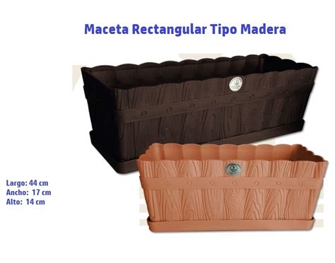 Maceta Rectangular