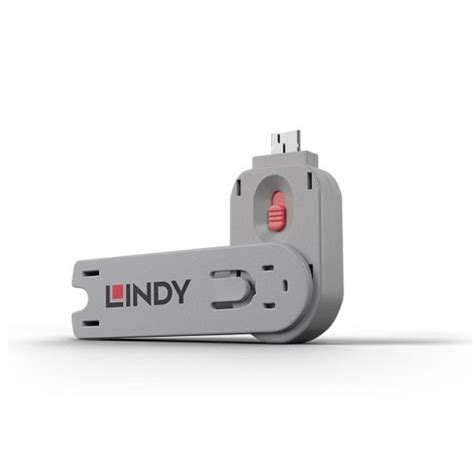 USB Type A Port Blocker Key Pink From LINDY UK