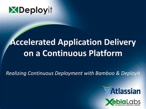 Continuous Deployment With Bamboo And Deployit Pdf Cloud Computing