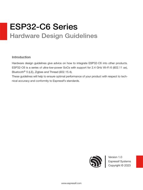Esp32 C6 Hardware Design Guidelines En Pdf System On A Chip