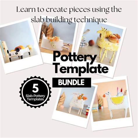 Slab Building Template Bundle Slab Pottery Template Kit Home Pottery