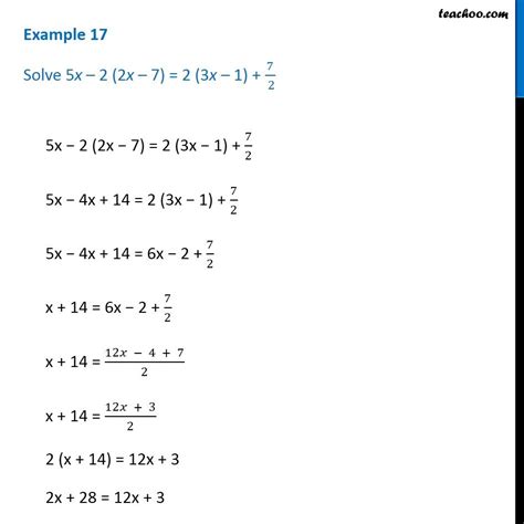 Example 17 Solve 5x 2 2x 7 2 3x 1 7 2 Chapter 2