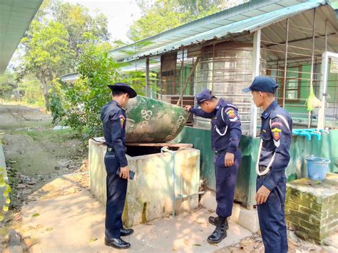 မင်းလှမြို့တွင် တက္ကသိုလ်ဝင်စာမေးပွဲကျင်းပမည့် စာစစ်ဌာနများကို မီးဘေးက