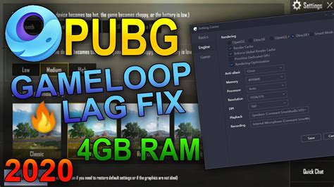 How To Fix LAG In Gameloop 2020 Low End PC Best Settings 100 Lag