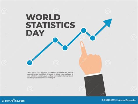 World Statistic Day Background With Chart Graphic And Earth Map Vector