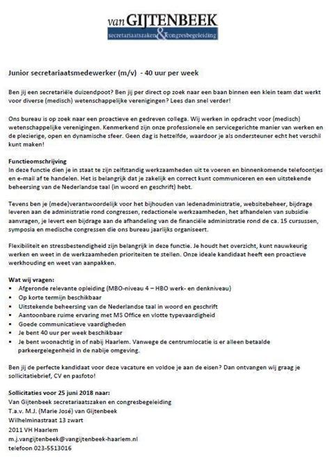 Wij Zijn Op Zoek Naar Een Nieuwe Collega Melanie Ijzelenberg