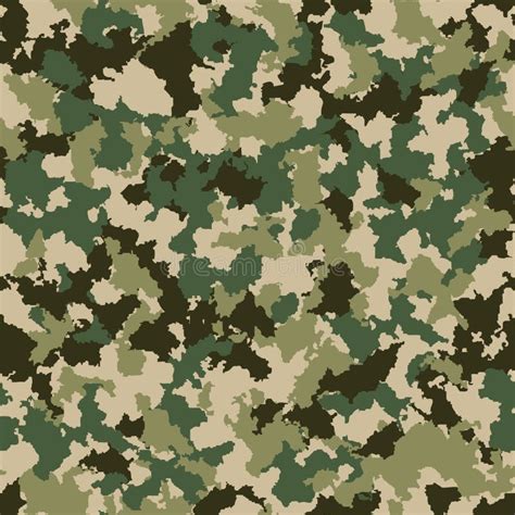 Seamless Camouflage Pattern Stock Vector Illustration Of Camo