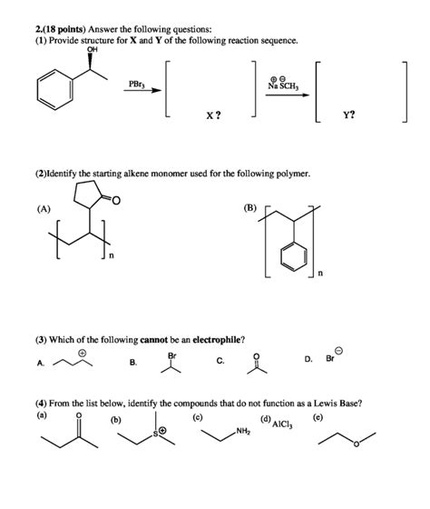 Solved 2.(18 points) Answer the following questions: (1) | Chegg.com