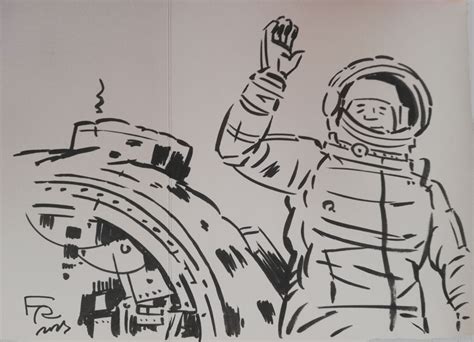 Félix Ruiz Yuri Gagarin In Eduxavi Seguras Illustration Comic Art