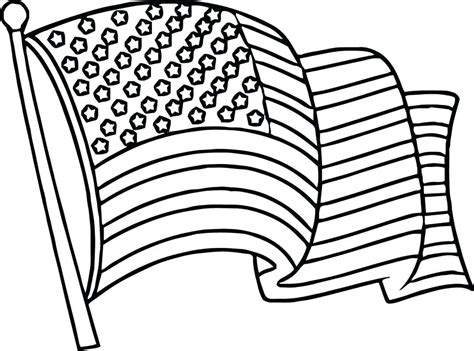 American Flag Line Drawing At Getdrawings Free Download