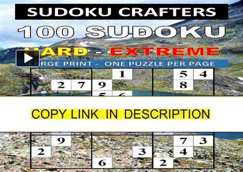 Ppt [read] ️ 100 Sudoku Hard Extreme Large Print One Puzzle Per