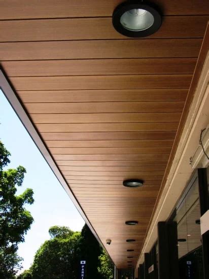 Pvc Vinyl Eave Solid Vented Perforated Wood Grain Soffit Ceiling Panels