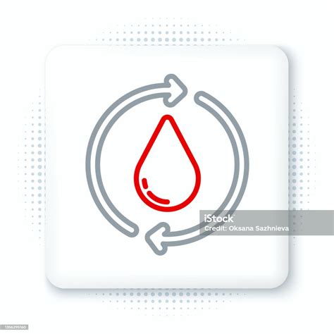 Icône Daqua Propre Line Recycle Isolée Sur Fond Blanc Goutte Deau Avec