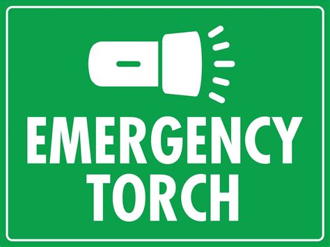 Emergency Torch Sign New Signs