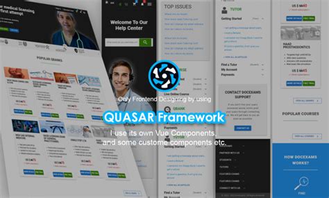 create web mobile app frontend only using quasar framework by
