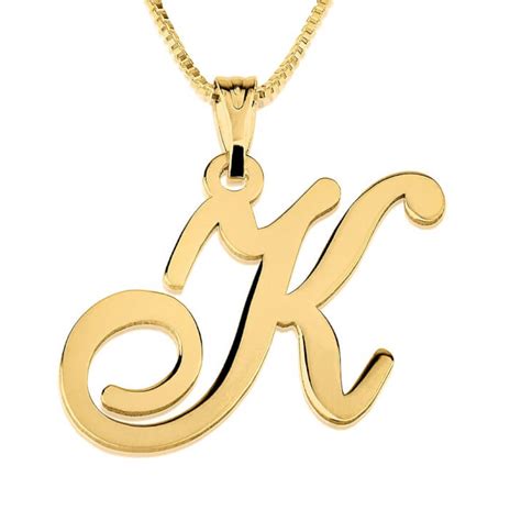 14k Gold Initial Necklace Free Shipping