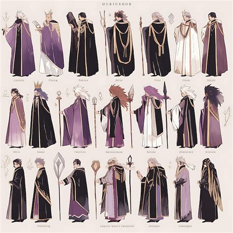 Premium Photo Anime Character Design Male Wizard Robes Fantasy