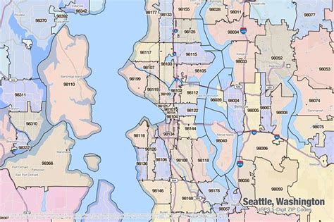 Map Of Seattle Zip Code Boundaries For Seattle Washington Seattle Map Seattle Washington