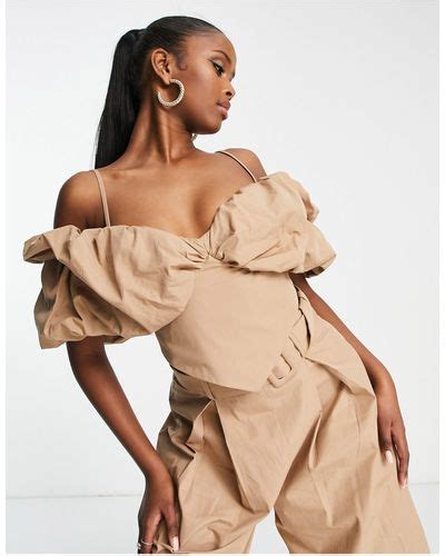Natural Asos Tops For Women Lyst