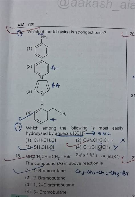 Ch3 Ch2 Ch Ch2 Hbr C6 H5 Co2 O2 A Major The Compound A In Above Re