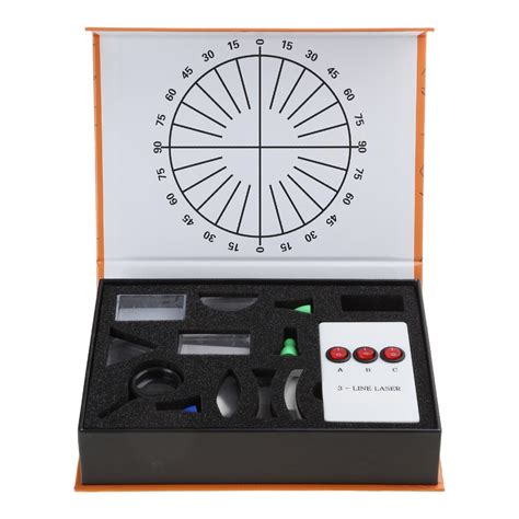 Mannya 1 Set 23cmx16cm Optical Concave Convex Lens Prism Set Physical Optical Kit