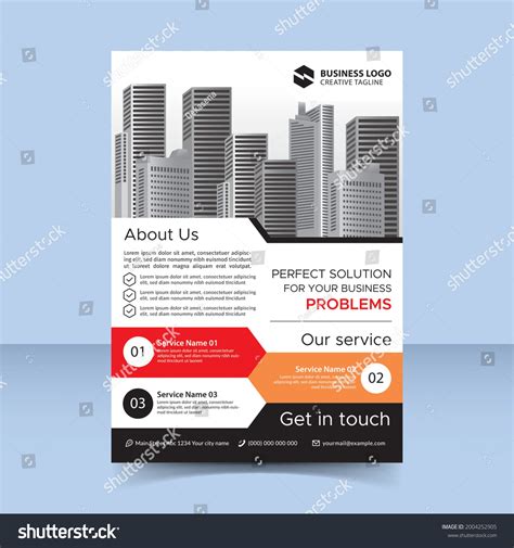 Problemsolving Service Agent Flyer Poster Template Stock Vector