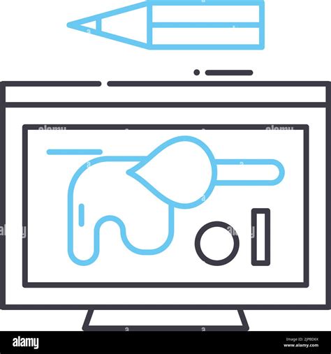 Illustration Line Icon Outline Symbol Vector Illustration Concept