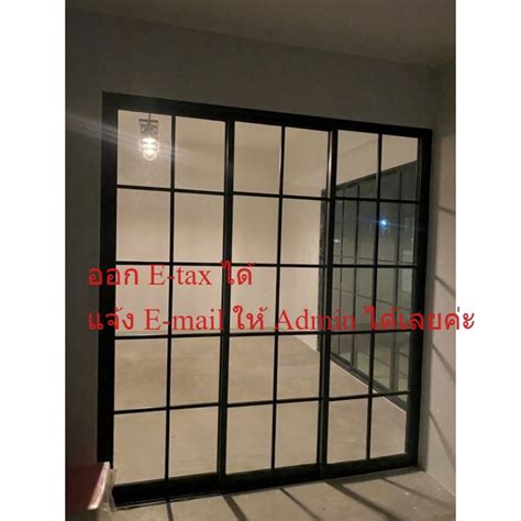 ประตูบานเลื่อน3 รางขนาด200×200ซม ติดลาย ประตูบานเลื่อน ประตูกระจก Shopee Thailand