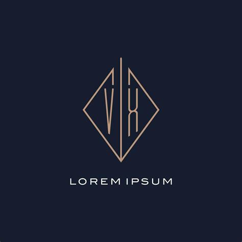 Monogram Vx Logo With Diamond Rhombus Style Luxury Modern Logo Design 27137486 Vector Art At