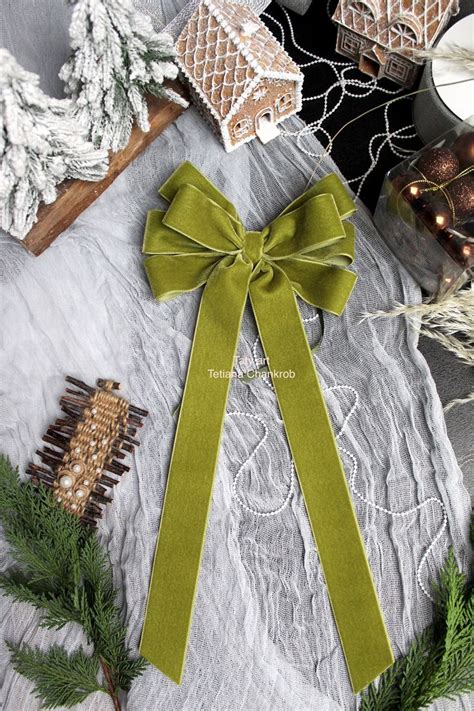 Velvet Bow Ties Velvet Christmas Bow Xmas Velvet Wreath Bow Velvet Bow
