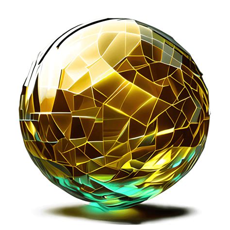 3d Translucent Yellow Glass Sphere · Creative Fabrica